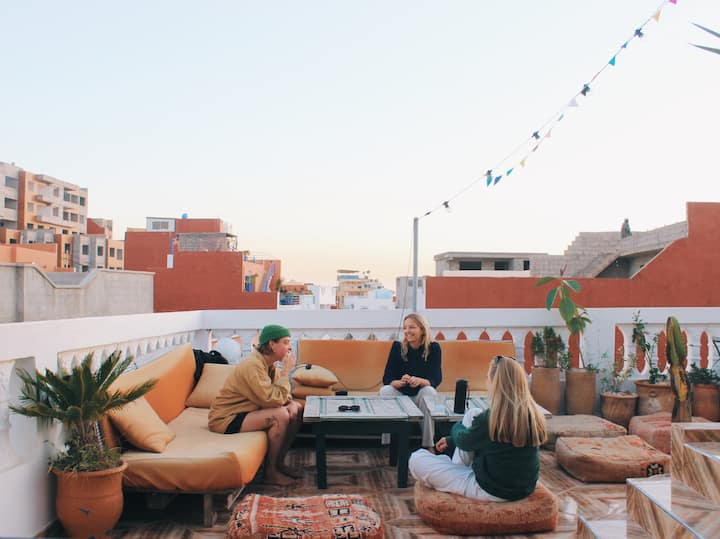 Private Villa For 13 People With 2 Rooftops - Taghazout