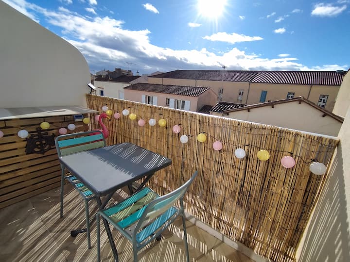 Duplex Climatisé, 2 Chambres, 3mn Plage & Port - Aigues-Mortes