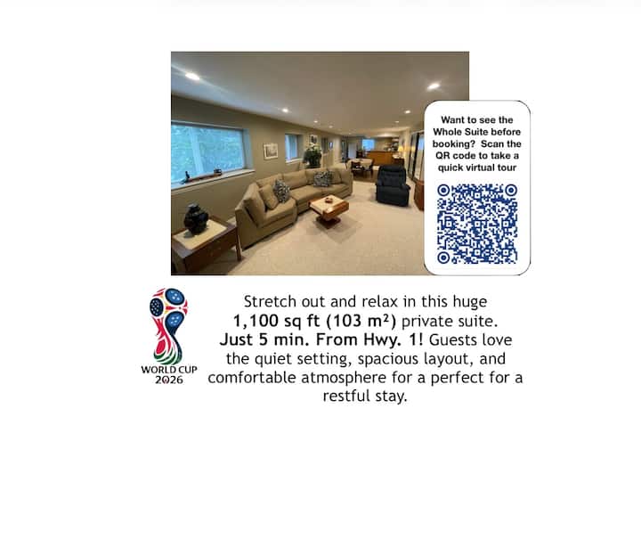 Huge & Quiet • Spacious Retreat~minutes From Hwy1 - Surrey