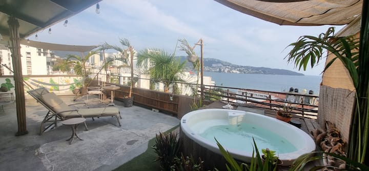 Hermosa Terraza, Jacuzzi Y Espectacular Vista - Acapulco