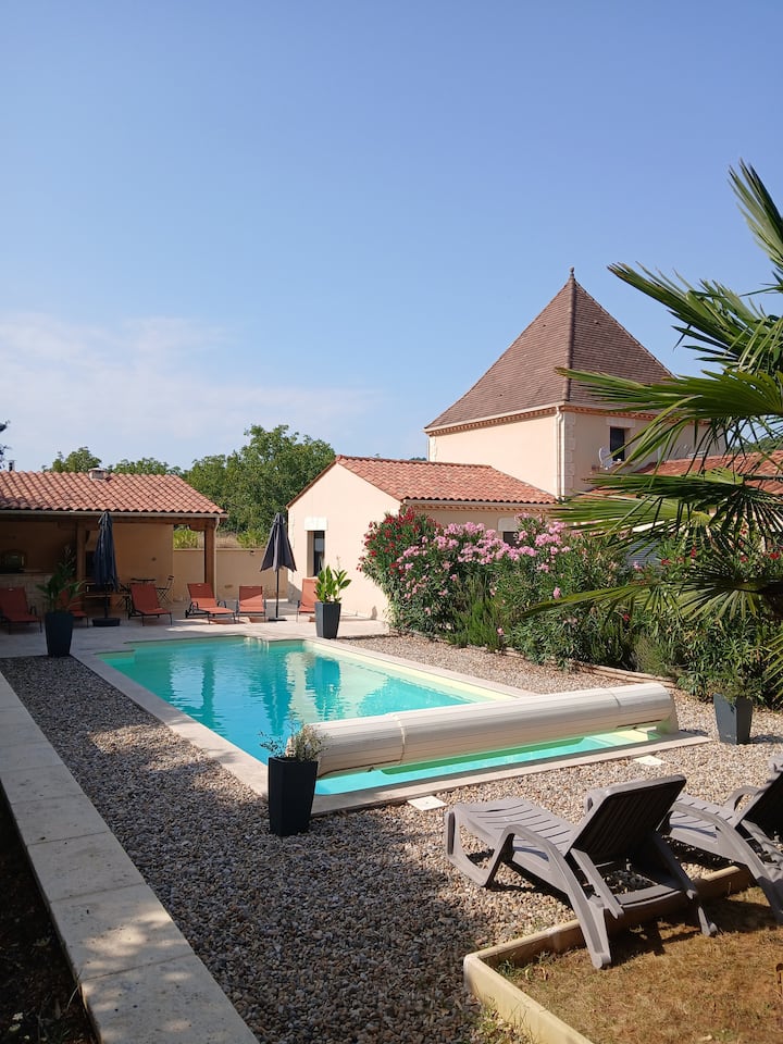 Villa Sarlat Climatisée,piscine Chauffée,3ch,pool. - Sarlat-la-Canéda