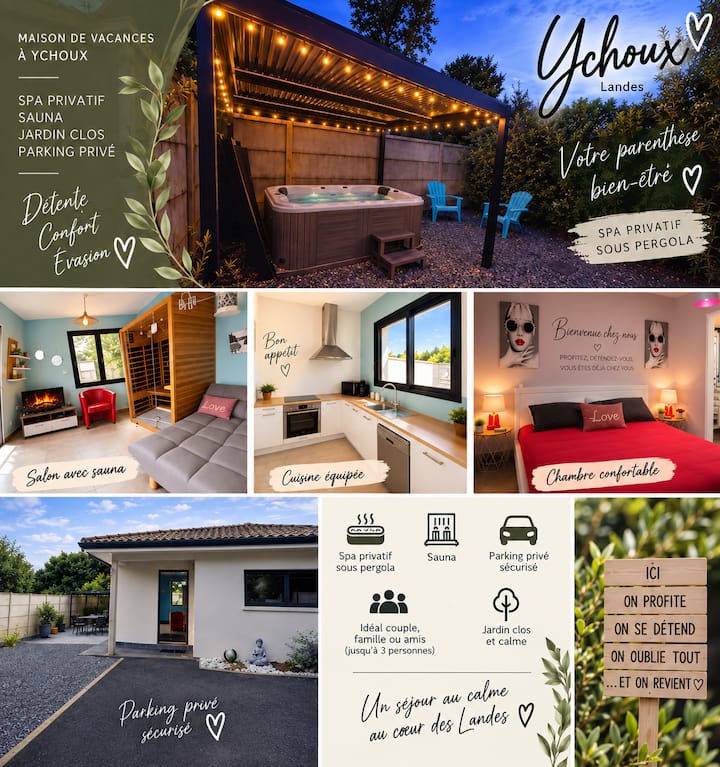 Wellness Getaway: Jacuzzi, Sauna, Enclosed Garden - Landes