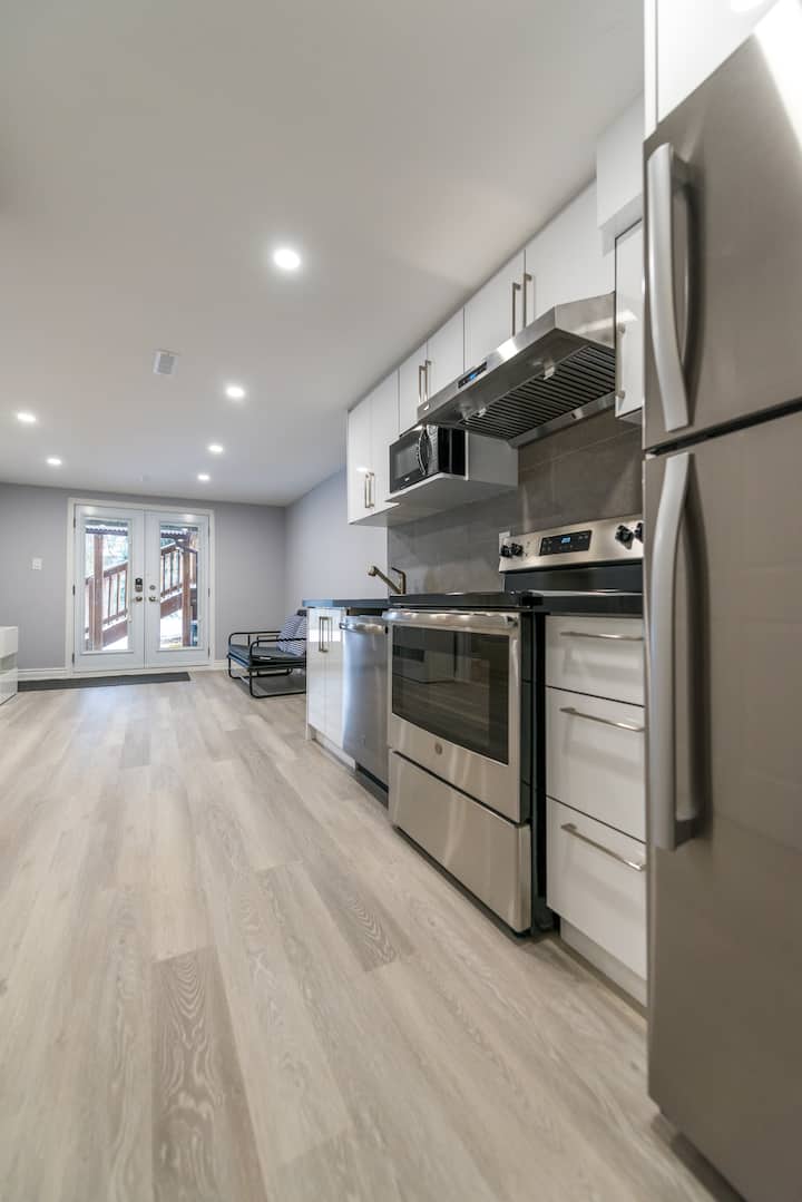 Modern Walkout Basement | Kitchen & Laundry - Toronto
