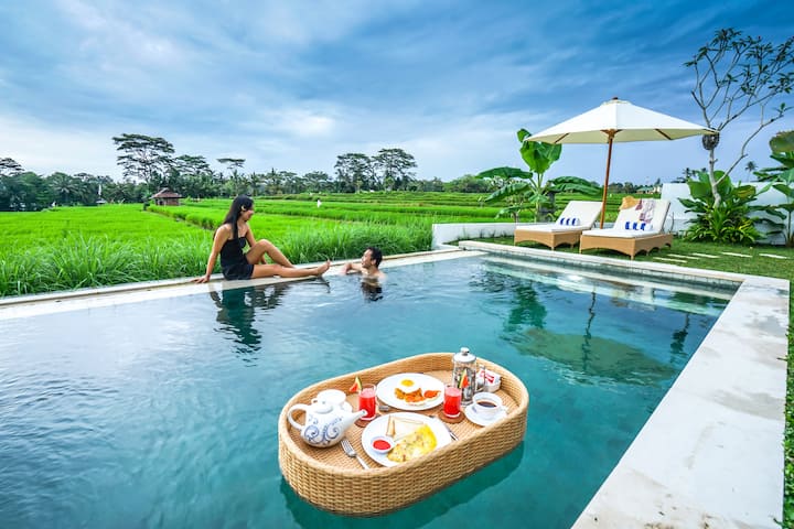 2 Br Villa With Open View Of Rice Paddies & Sunset - Gianyar