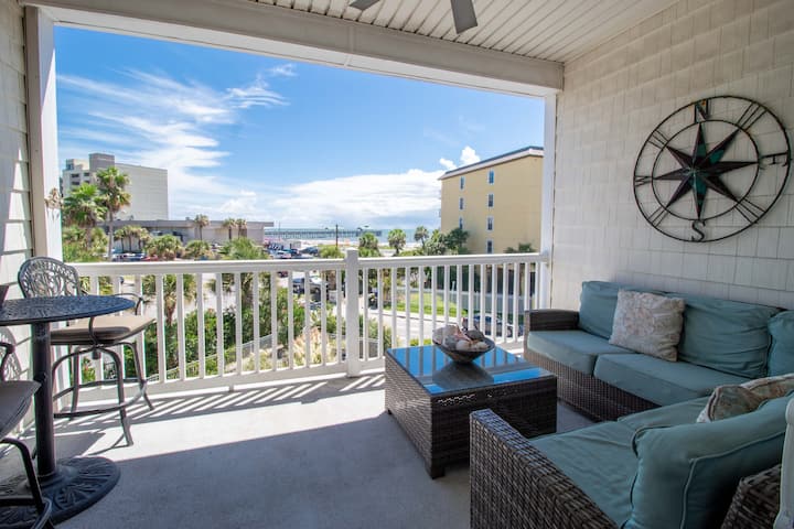 Ocean Views & Central Location~ Pier Point Villas B202 - Folly Beach, SC