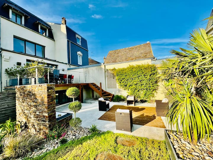 Maison,jardin,casino,mer,ciné,morny - Deauville