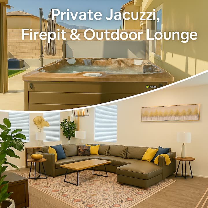 Modern 4br Getaway •Spa •Perfect For Work & Family - Fontana, CA