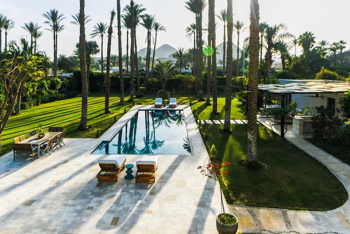 Abu Sir Pyramids & Palm View Villa Newly Renovated - Egypt