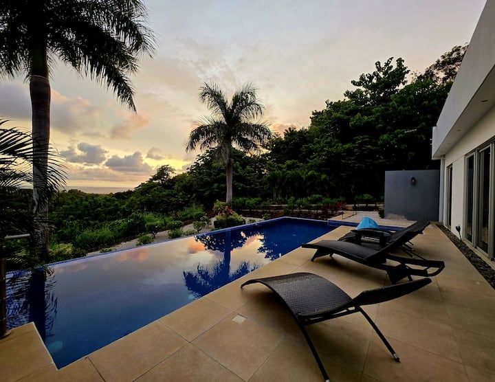 3 Bed 3 Bath Top Hill Ocean View Home In Marbella - Guanacaste Province