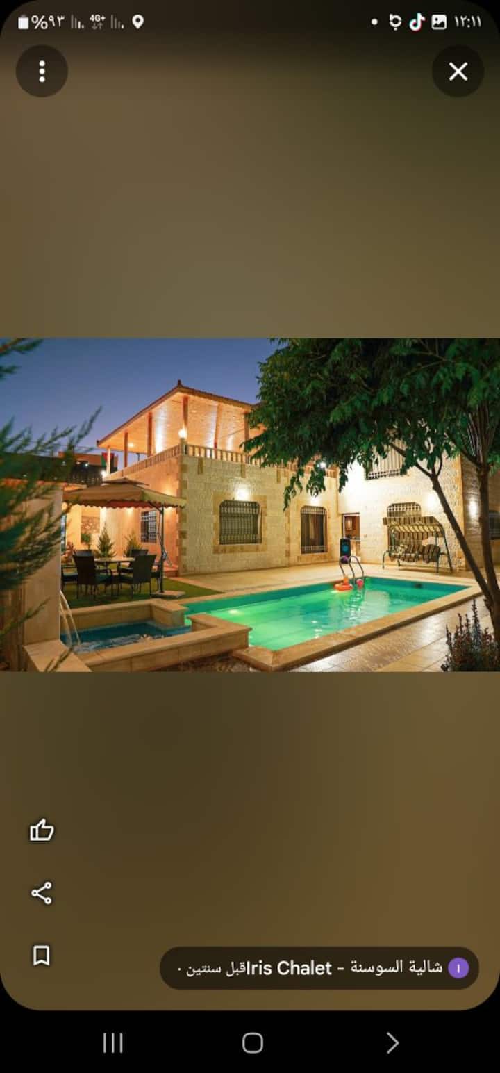 شيليه للايجار في جرش شرق جرش مسبح يوم اسبوعي - Jordan