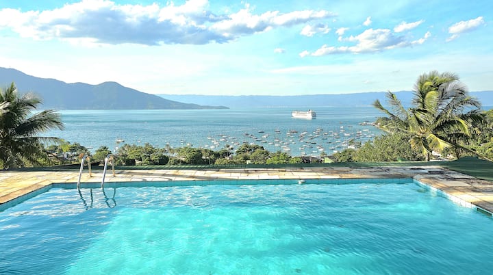 Vista Panorâmica•4 Suítes•piscina•churrasqueira - Ilhabela