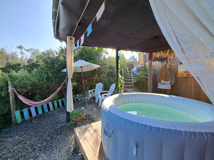 Cabaña Con Jacuzzi Y Vista Al Mar Rincón Nativo 2 - Algarrobo