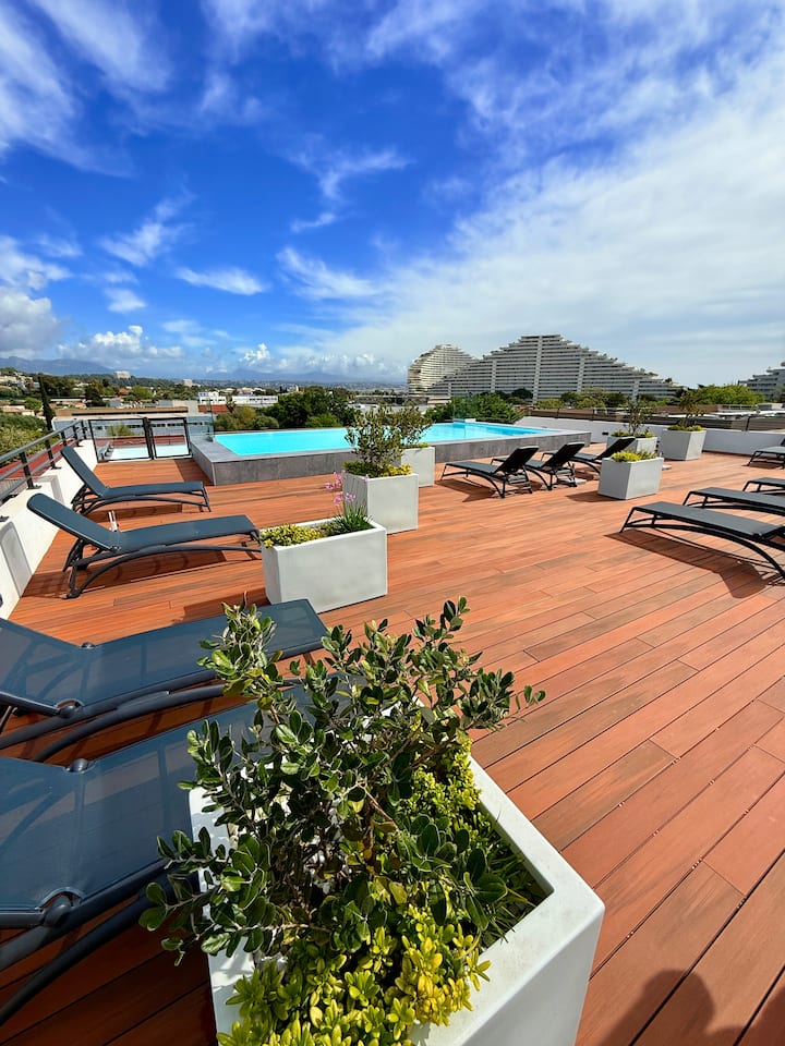 3p Exclusif • Rooftop Piscine Vue Mer & Montagnes - Juan-les-Pins