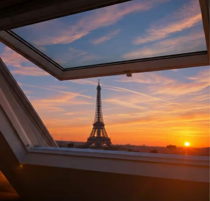3 Beds - Eiffel Tower View - Studio Privé - Paris