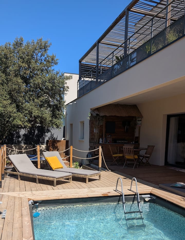 Maison Familiale Moderne Avec Jardin Et Piscine - Montpellier