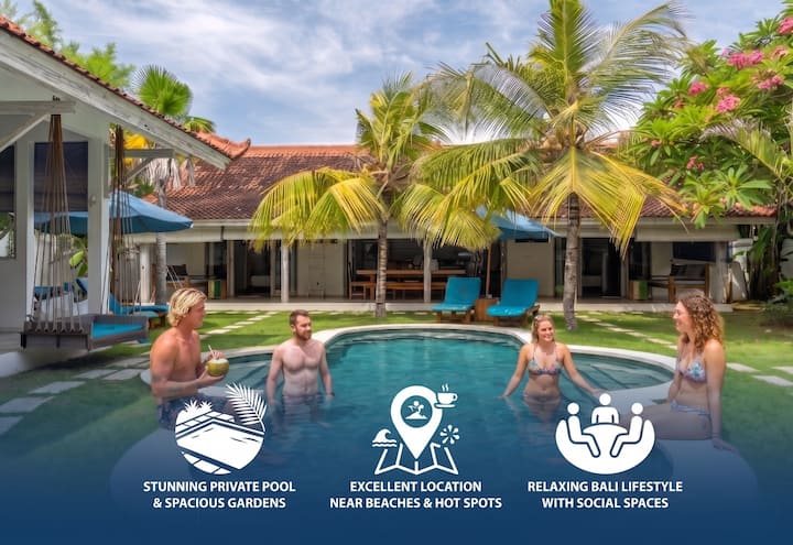 Spacious Poolside Villa Near Padang Padang Beach - Uluwatu