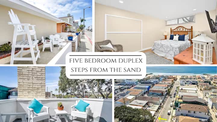 46th St - 5 Bedroom 4 Bath Duplex W/ Parking - Newport Beach, CA