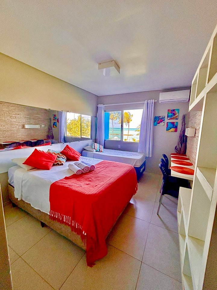 S5 Flat Pé Na Areia Vista Ao Mar-marinas Tamandaré - Praia dos Carneiros