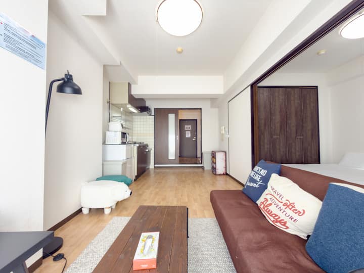 【4ppl/7f】7 Min à Nihonbashi Sta/48 Min à Kix/1dk - Osaka