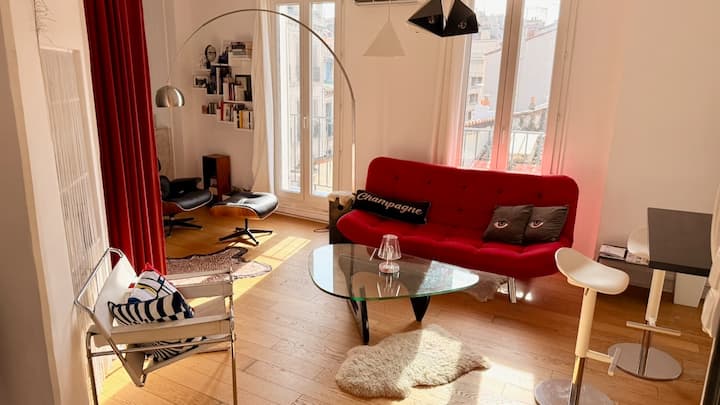 T3 64m² Hypercentre, Balcon, Design Et Ensoleillé - Marsiglia