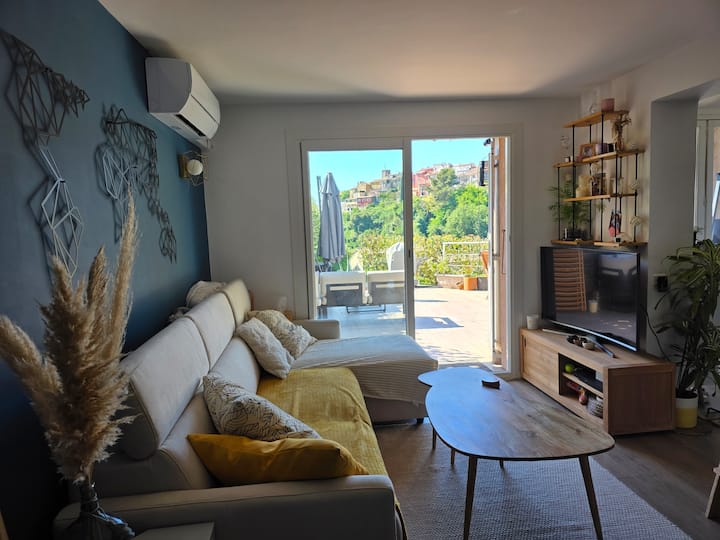 Maison à Biot, Vue Sur Village - Jardin Et Piscine - Cros de Cagnes