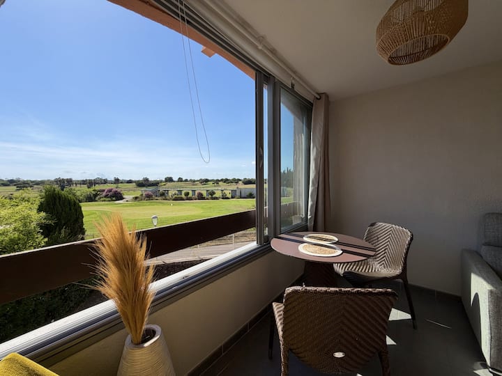 Studio Piscine Vue Golf Proche Port Et Plage - Marseillan