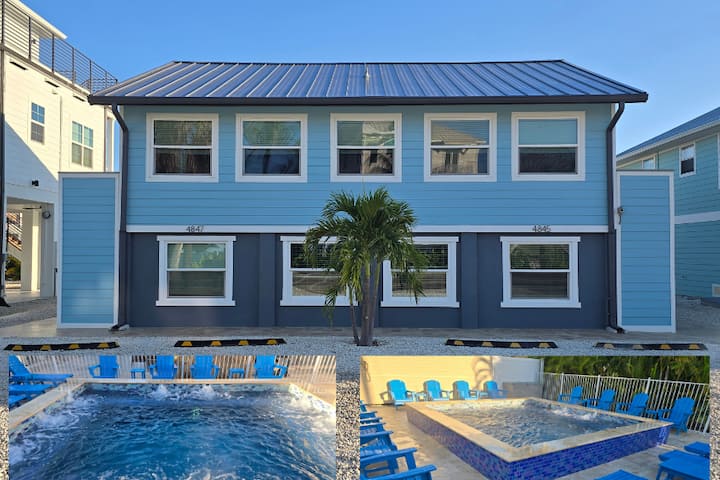 2 Separate Units! 14x16 Inground Jacuzzi Sleep 16 - Fort Myers Beach, FL