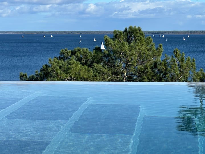 Villa 1re Ligne Vue Panoramique Lac De Biscarrosse - Sanguinet