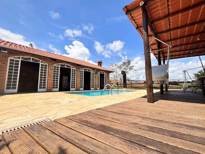 Chácara Petfriendly: Suíte Com Ac, 5min Centro - Socorro