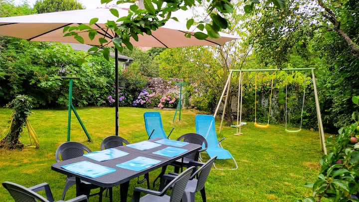 Maison Famille Jardin Calme Proche Lourdes - Tarbes