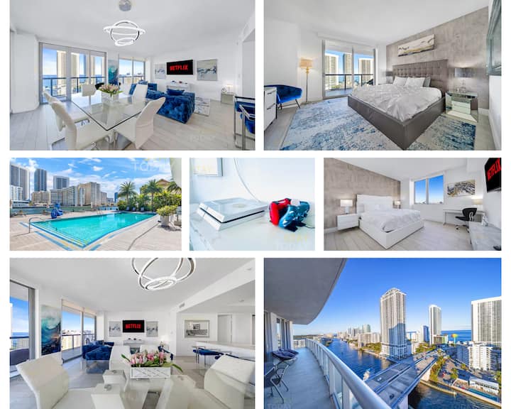 Oceanside Escape 3bd/3ba @Beachwalk Resort 𝙗𝙮 𝙎𝙏𝘼𝙔 𝙏𝙊𝘿𝘼𝙔. Direct Ocean View. 5 Min Walk To Ocean. - Hallandale Beach, FL