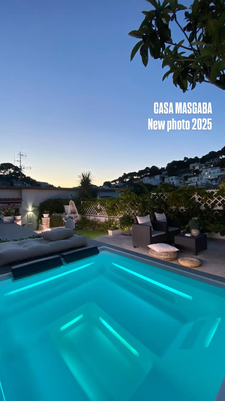 Villa Masgaba Con Jacuzzi Privata E Vista Mare - Capri