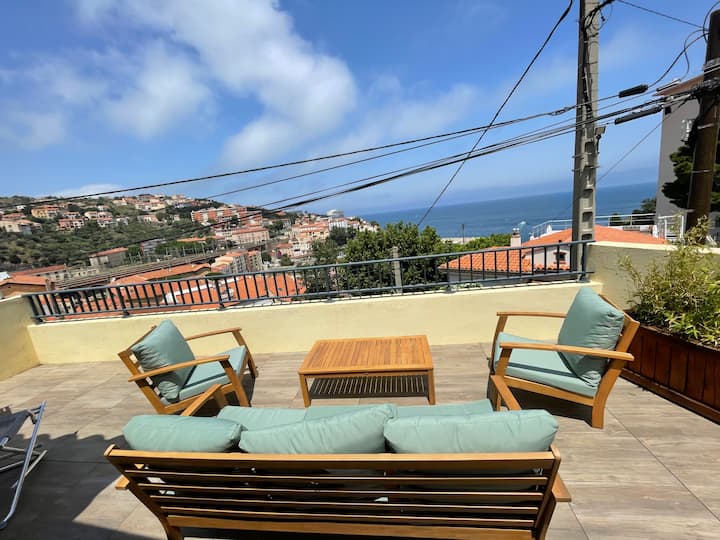 Jolie Maison "Terrasse Et Mer", Idéalement Située - Cerbère
