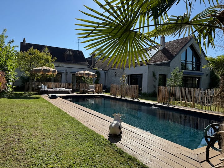 Superbe Maison Du 19ème Avec Piscine - Tours