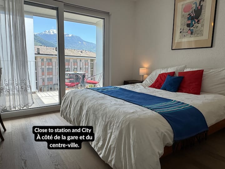 City Business Flat, Gare, Bus & Centre à Pied - Sion