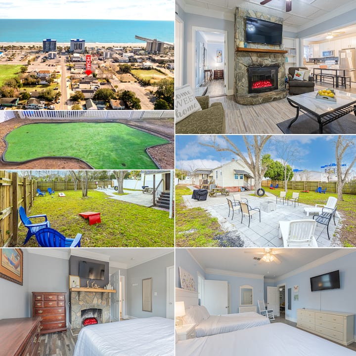 Charming Central W Ocean View/private Yard/firepit - Myrtle Beach, SC