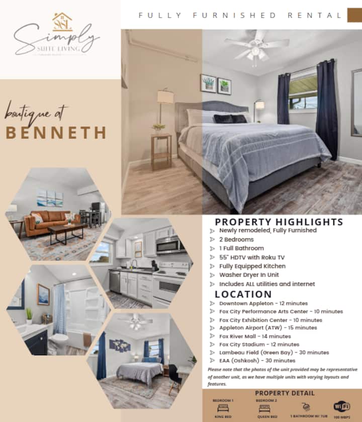 Fully Equipped 2br | Downtown Appleton - Appleton, WI