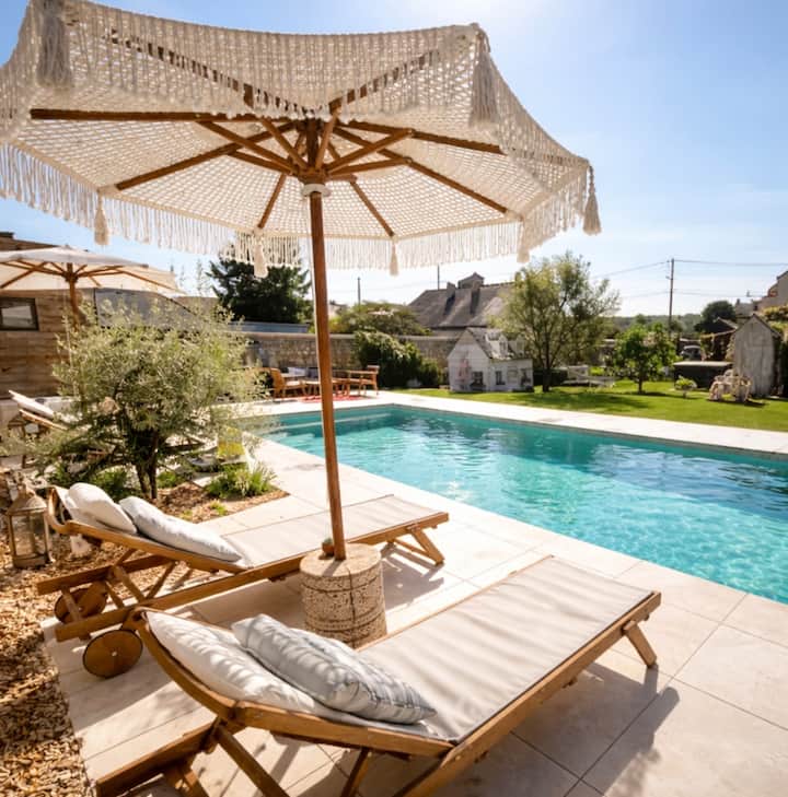 Maison De Charme Avec Piscine Et Spa - Saumur