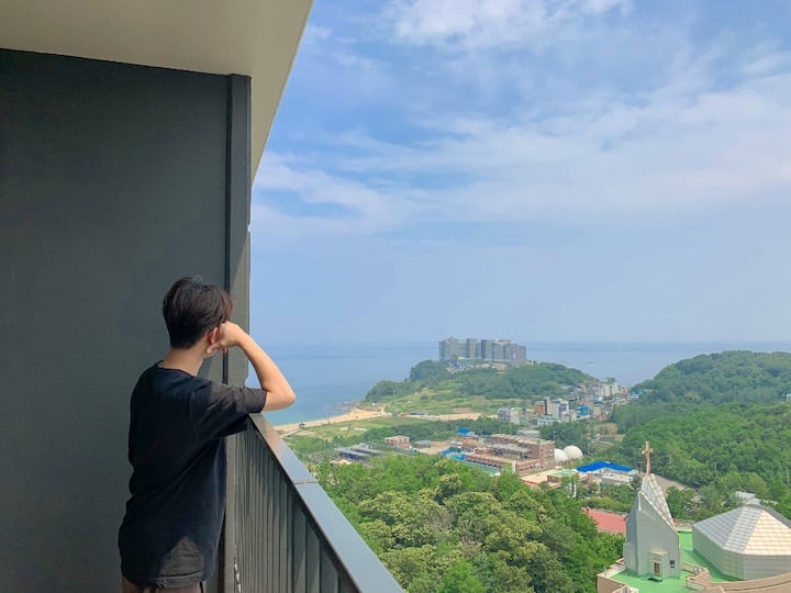 [12시 퇴실 속초 블루테라 22층 초고층 오션&마운틴뷰]#4인가능#넷플#취사 - Sokcho-si