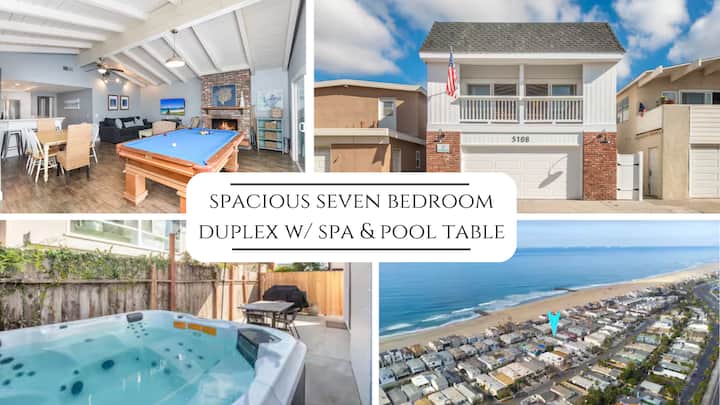 51st St - Giant 7 Bedroom Duplex & 4 Car Garage - Newport Beach, CA