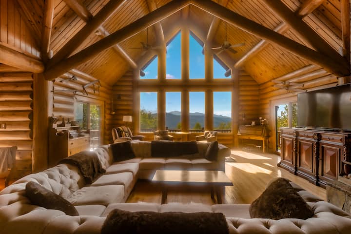 Nuevo Designer Log Cabin, Ridge Top Views, Jacuzzi, Y Más - Franklin, NC