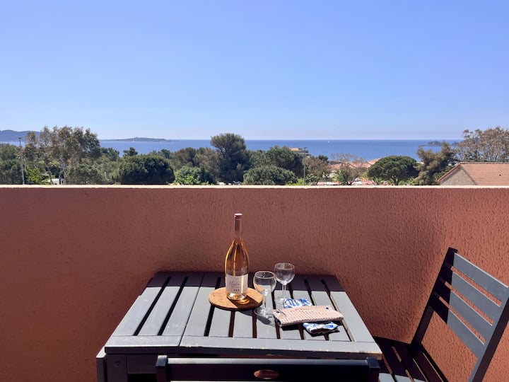 L'edenbleu - Vue Mer Face Porquerolles - Île de Porquerolles