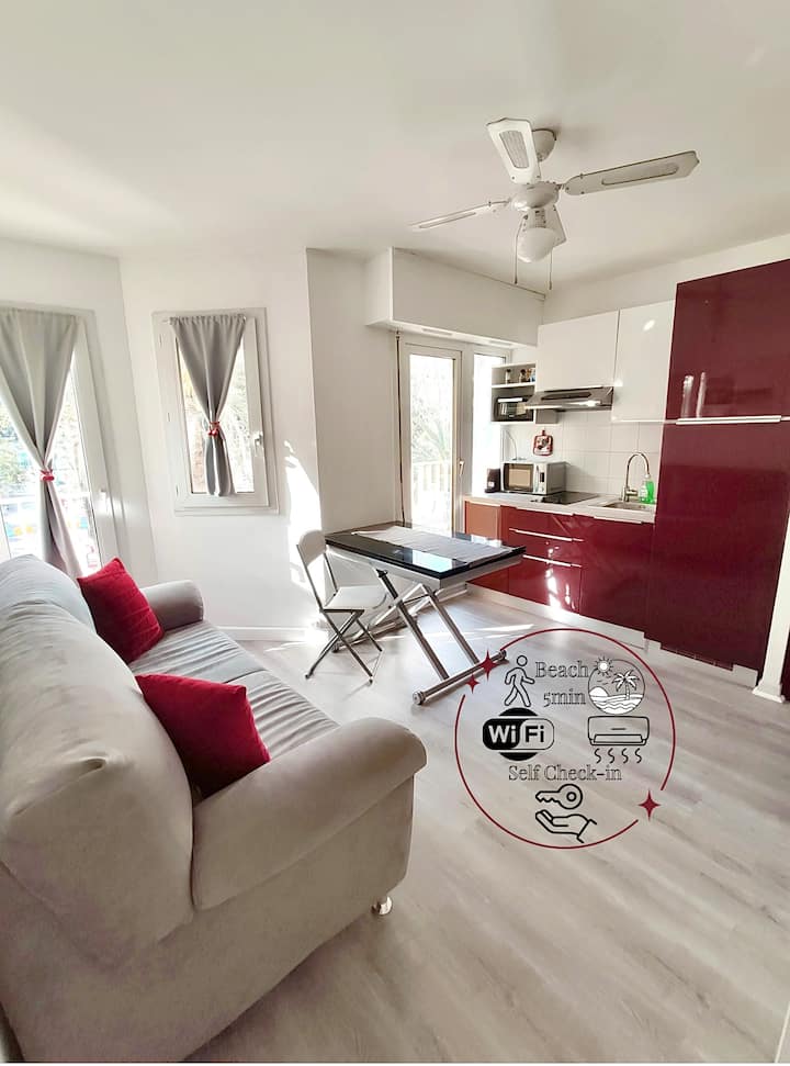 Joli Deux Pièces Climatisé A Deux Pas Des Plages - Menton