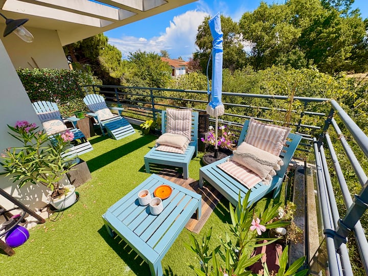 Le Perchoir Vert - 3p 80m2 Ensoleillé Et Verdoyant - Biot