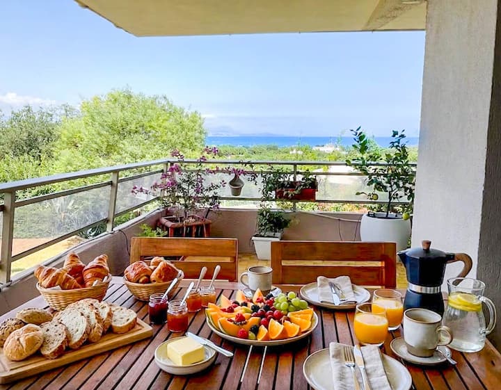 Vue Mer Panoramique Terrasse 50m2 Piscine Clim - Biot