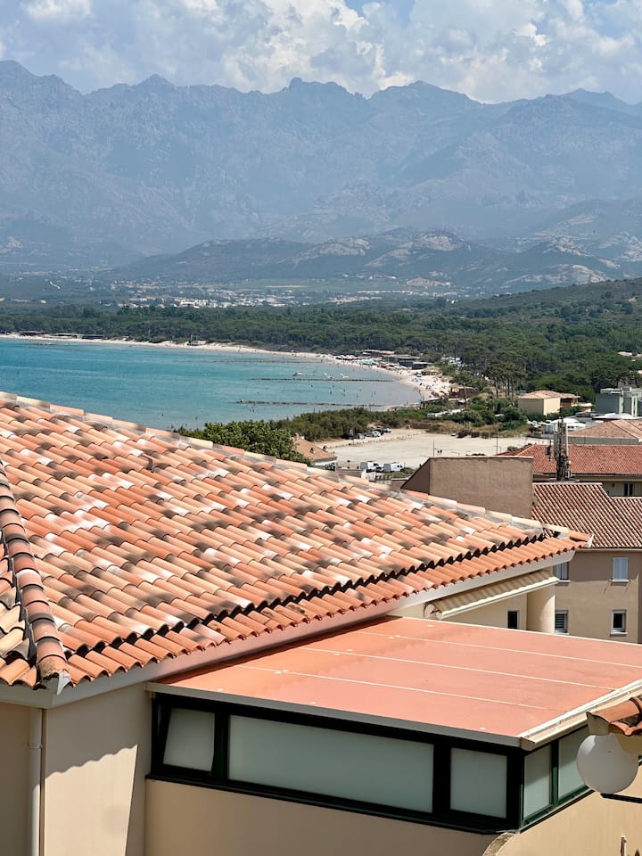 Vue Imprenable Mer Et Montagnes - Parking - Korsika