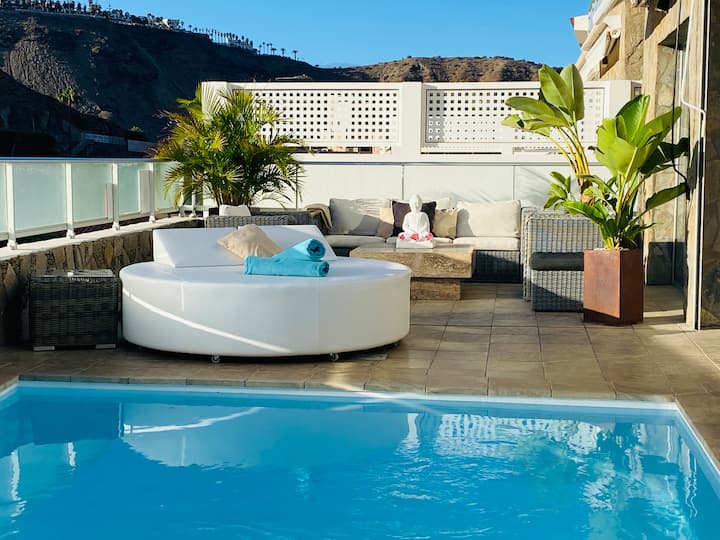 Modern Villa In Tauro With Heated Pool - Mogán