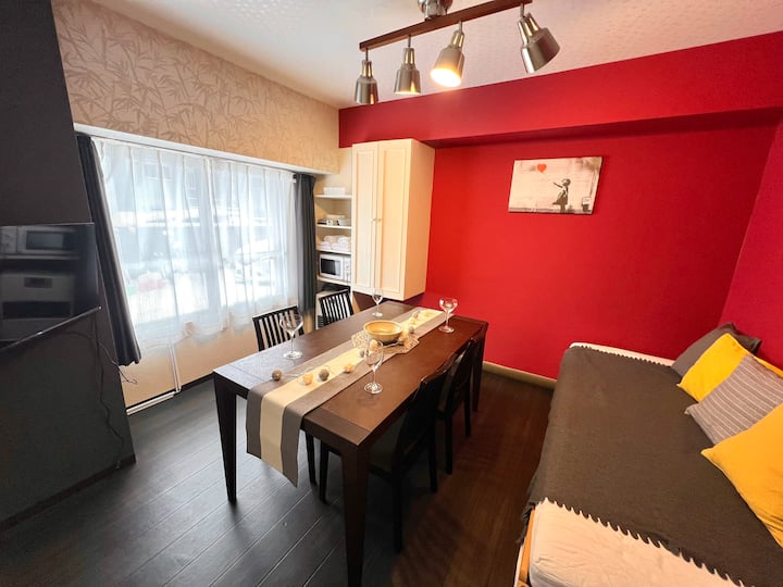 1階/wi-fi完備/エアコン完備/貸切/最大2名可能/近隣有料駐車場充実/北24条駅より徒歩4分 - Sapporo