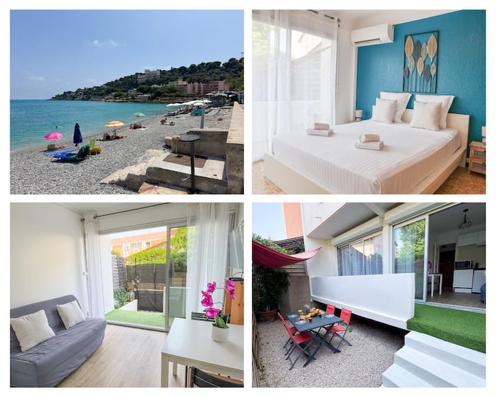 La Plage à Deux Pas, Joli T2, Terrasse. - Roquebrune-Cap-Martin