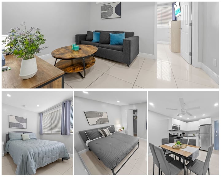 Miami Suit | 2 Queen Beds | Kitchen | Free Parking - Miami, FL